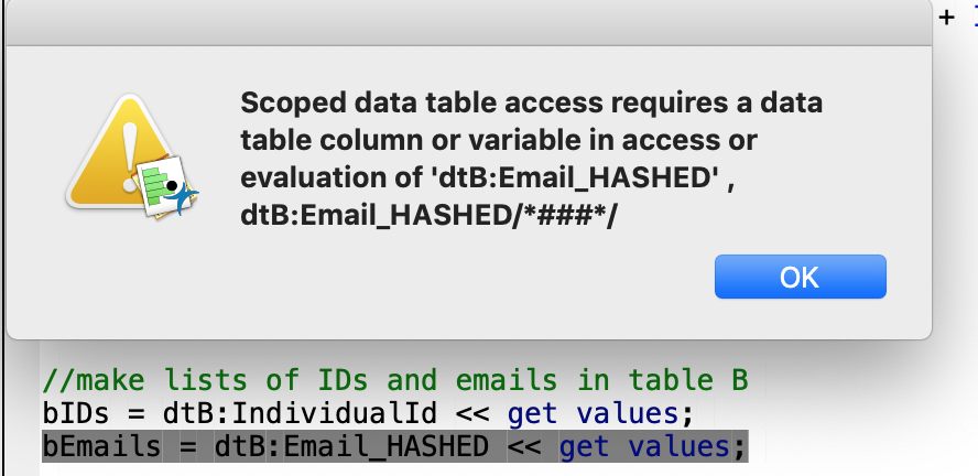 Solved: check if data exist in another table - JMP User Community