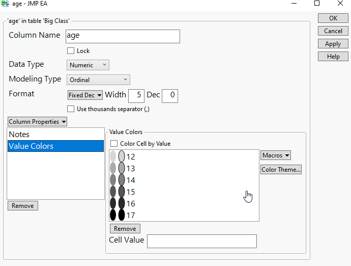 Control markers and colors in Graph Builder script - JMP User Community