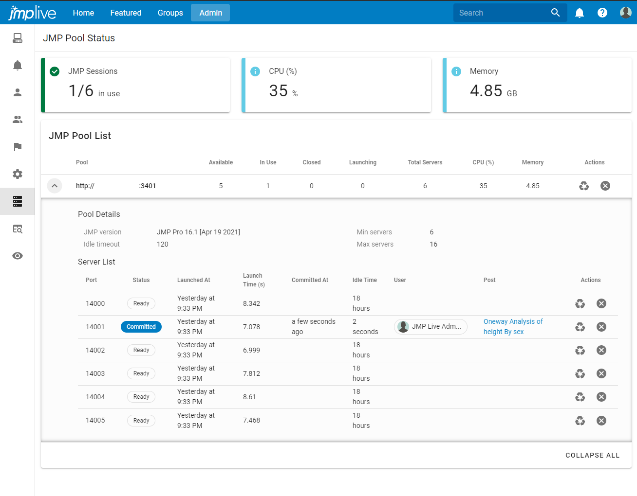 What's new in JMP Live 16.1 - JMP User Community