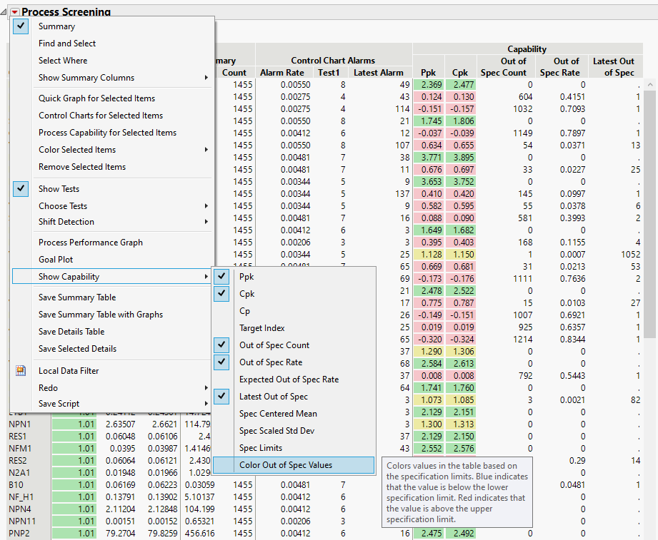 New features in Process Screening for JMP 16