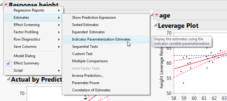 Solved In Jmp How Do You Adjust The Parameterization Of Categorical Variables In A Reg