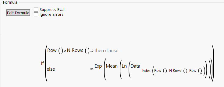 Solved How Can Calculate The Geometric Mean Of Some Rows Jmp User Community