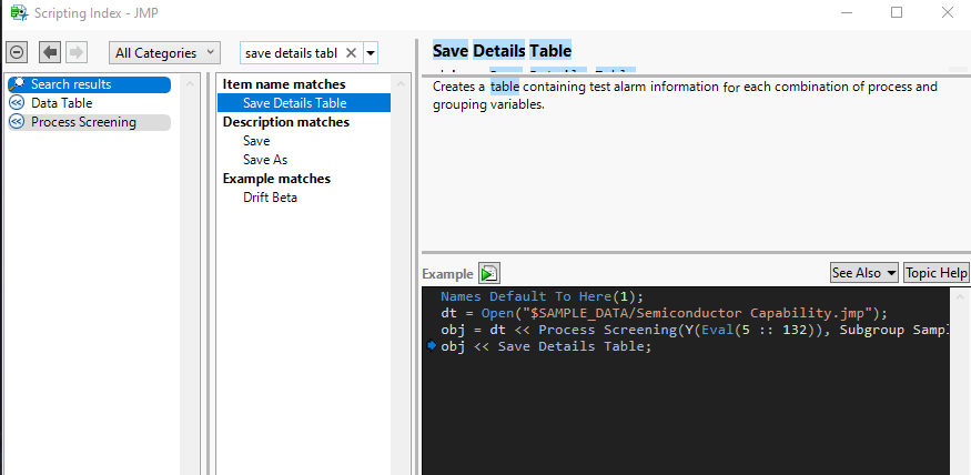 Jsl To Export Process Screening Detail Table Jmp User Community 
