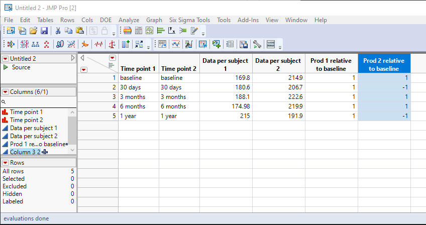 Solved How Do I Create A Formula Jmp User Community