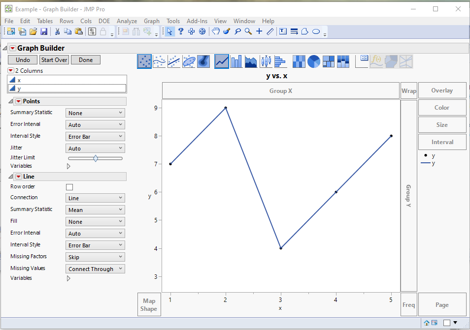 Comment faire un graphe avec des courbe? - JMP User Community