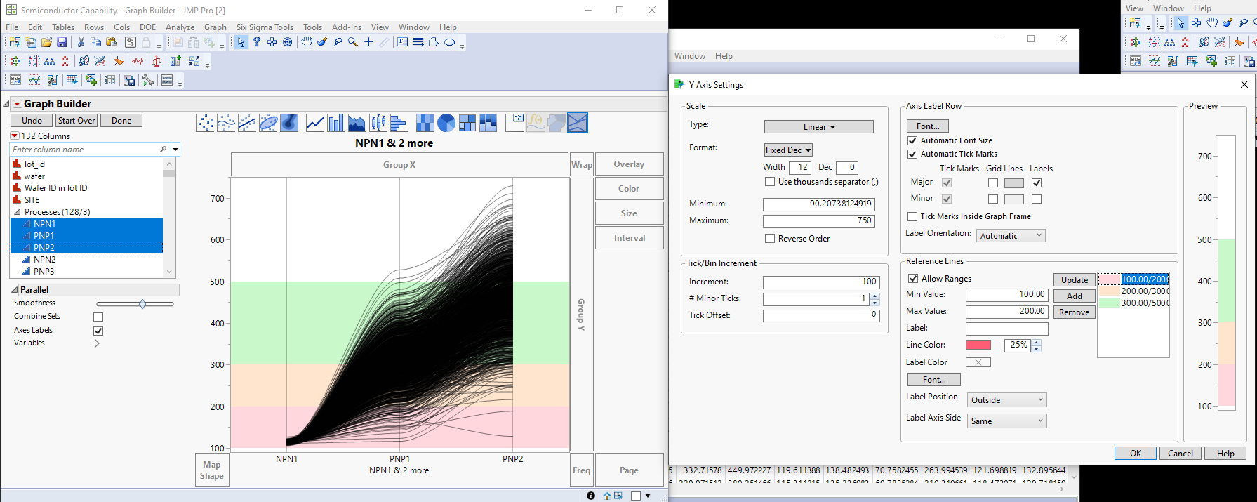 Solved Use Multi Variable Selection In A Parallel Plot Jmp User