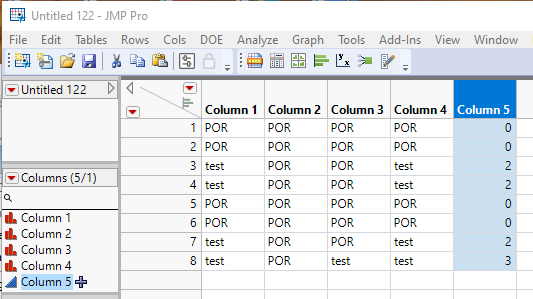 Counting Values In Each Row Jmp User Community