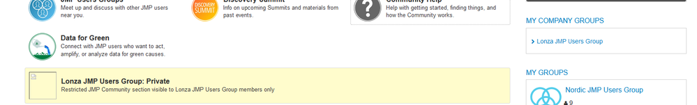 Solved: Seeing private user group - JMP User Community