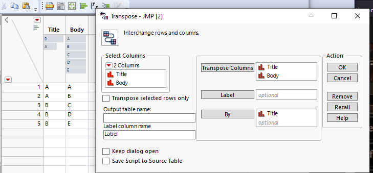 Solved Merge Rows Of Text Data Jmp User Community