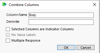 Solved: Merge Rows of Text Data - JMP User Community