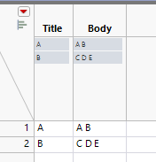 Solved: Merge Rows of Text Data - JMP User Community
