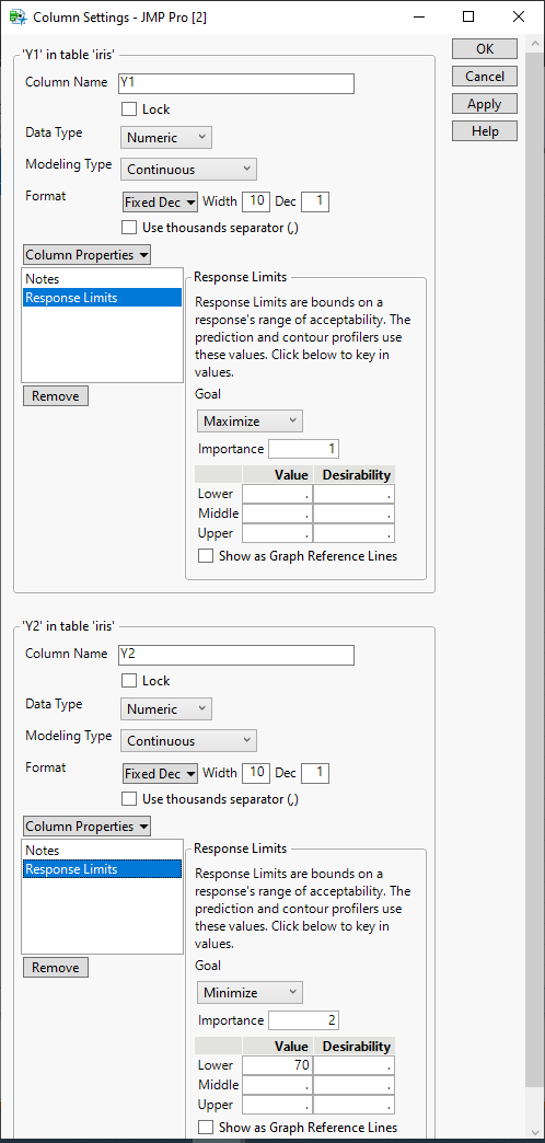 Set desirability - Maximize desirability VS Simulation experiments ...