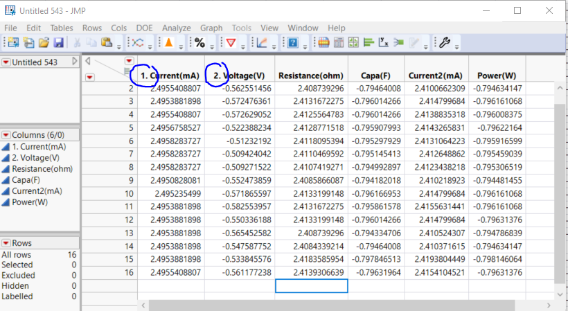 Solved: Adding numbers to columns - JMP User Community
