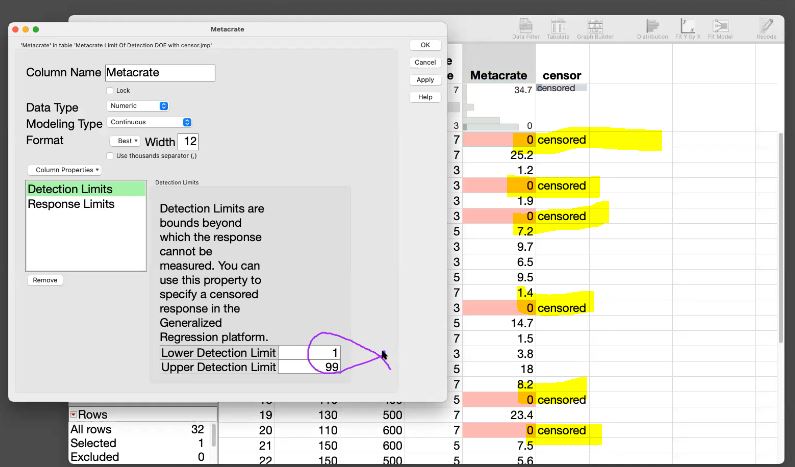 Limits of Detection (LoD) - New in JMP Pro 16 - JMP User Community