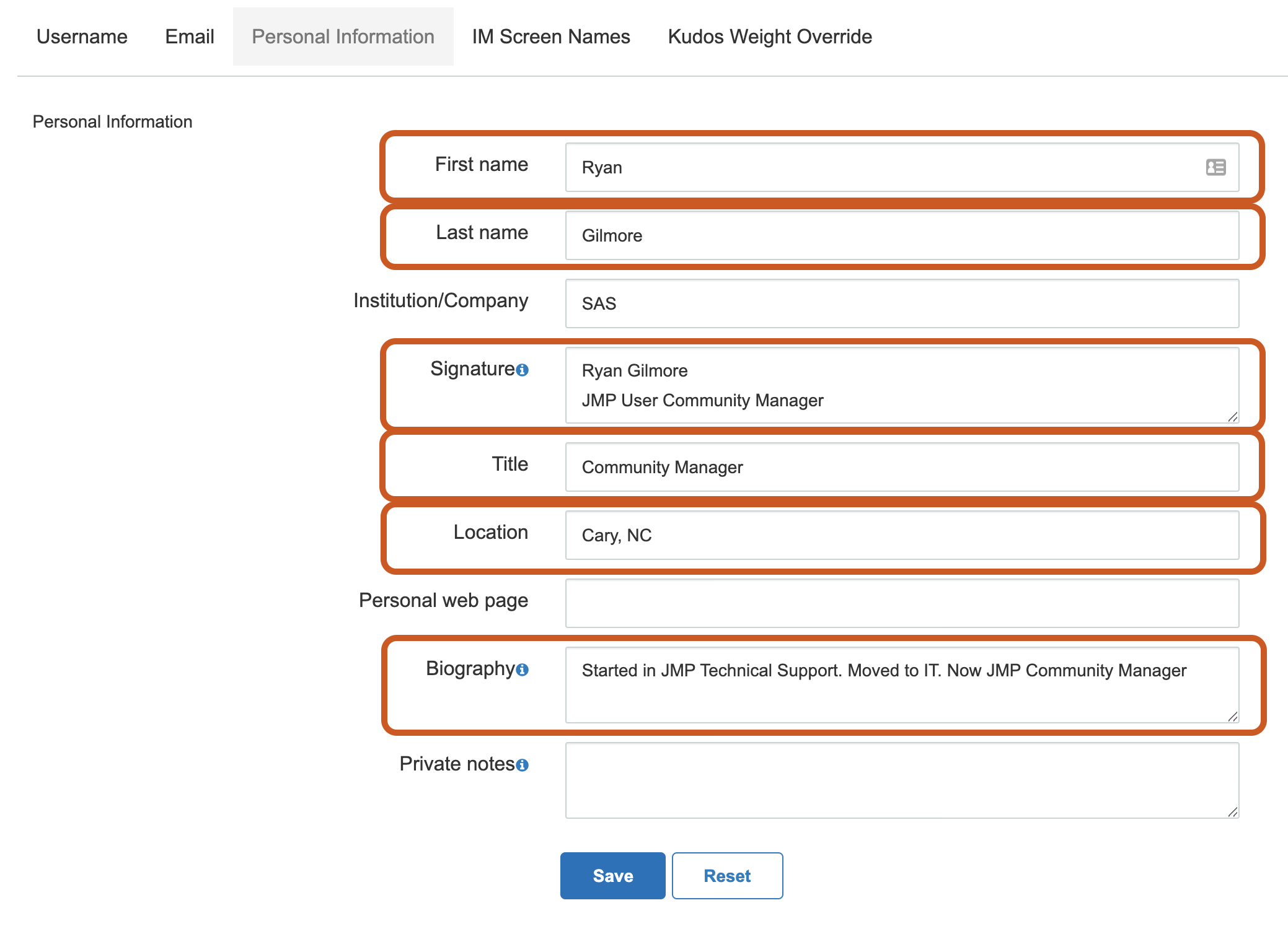 User Profile: Setting Up Your Profile - JMP User Community