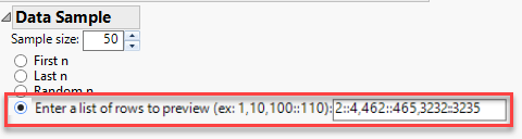 Preview specified rows in column formula editor - JMP User Community