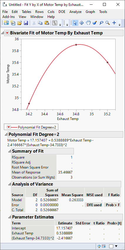 Index Linest Formula of Excel In JMP possible? - JMP User Community