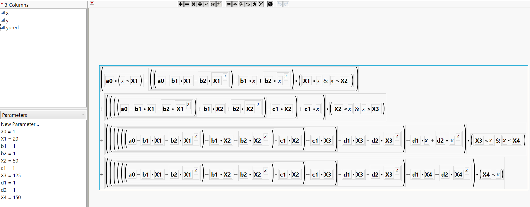 Piecewise Nonlinear Solutions Part 3: Using JMP's Formula Editor to ...