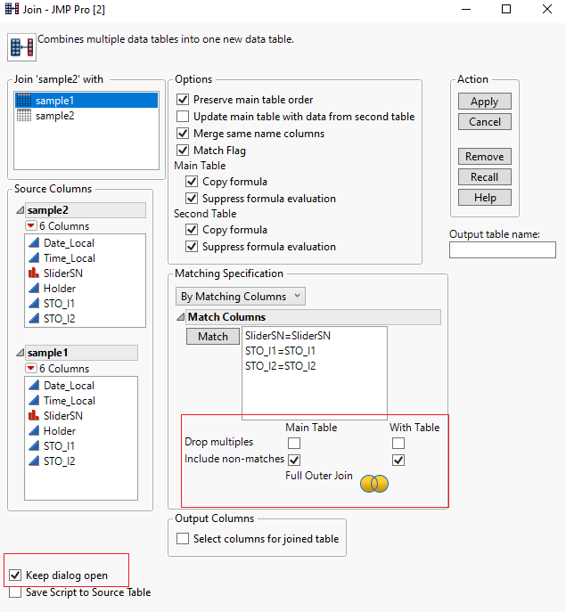 Data lost when joining table - JMP User Community