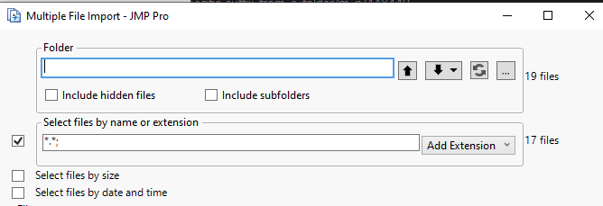 How do I get the file names with a specific suffix from a folder? - JMP ...