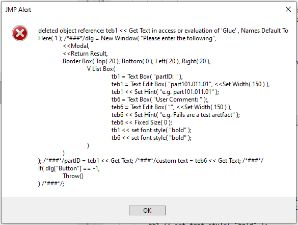 Solved Script Works As Expected In Jmp13 But Throws An Error In Jmp16 Jmp User Community