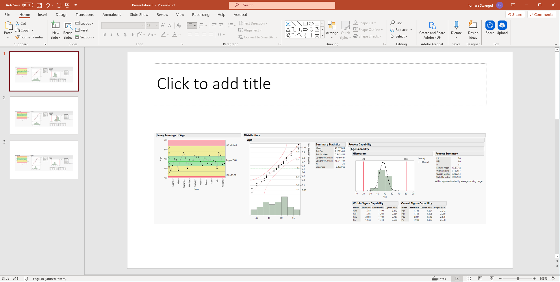 Solved How To Save Control Charts And Its Summary To The Same Slide In Ppt Jmp User Community