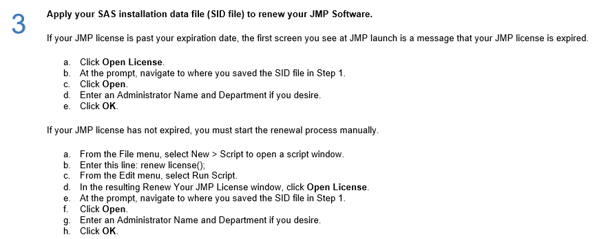 Update the instructions in the renewal license email to match the ...