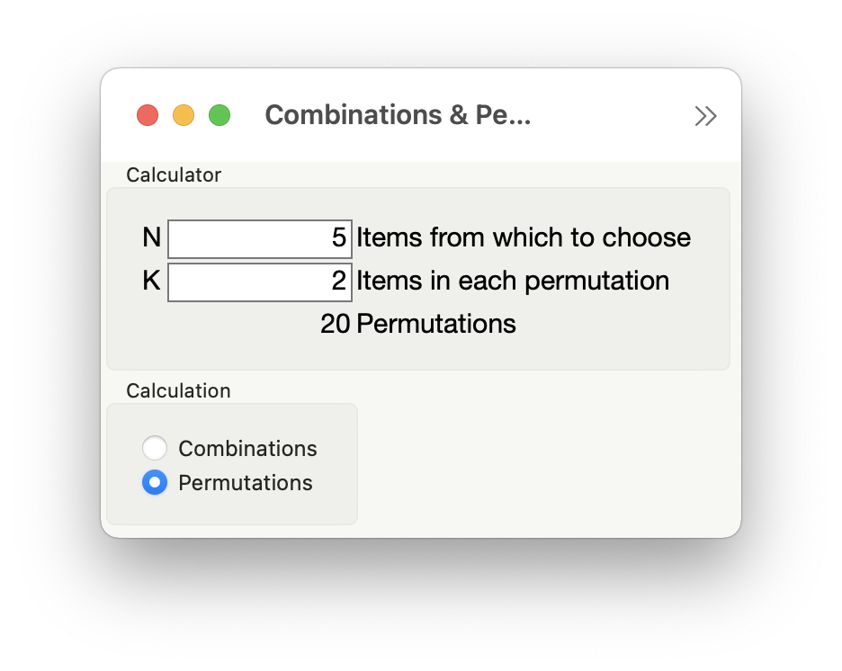 Combinations & Permutations Calculator - JMP User Community