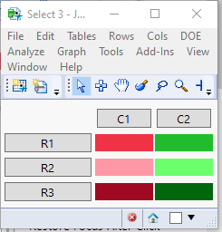 Heatmap with Entire Row and Column Selections - JMP User Community