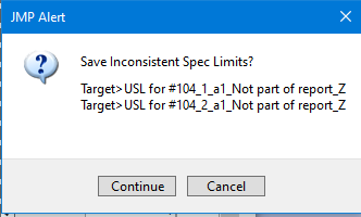 Manage spec limits will not accept -/- or +/+ tolerances when using JSL ...