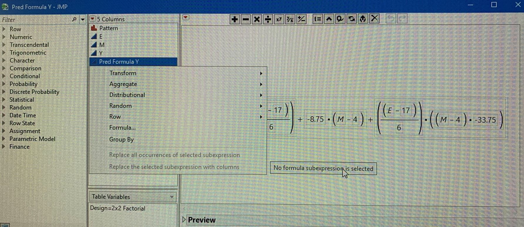 Solved How To Let Jmp Give Me A Calculated Simplified Prediction Equation With Coeff 