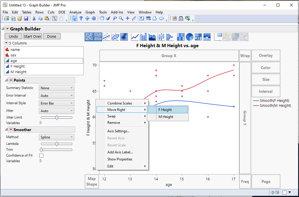 Solved: How to create a second Y axes scale? - JMP User Community