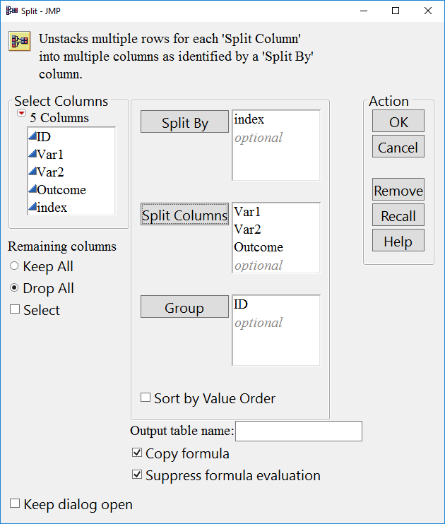Solved How Do I Transpose Data From Long To Wide Format Jmp User Community 
