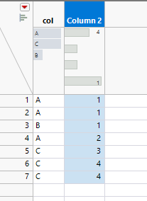 Solved: How do I count changes in row values? - JMP User Community