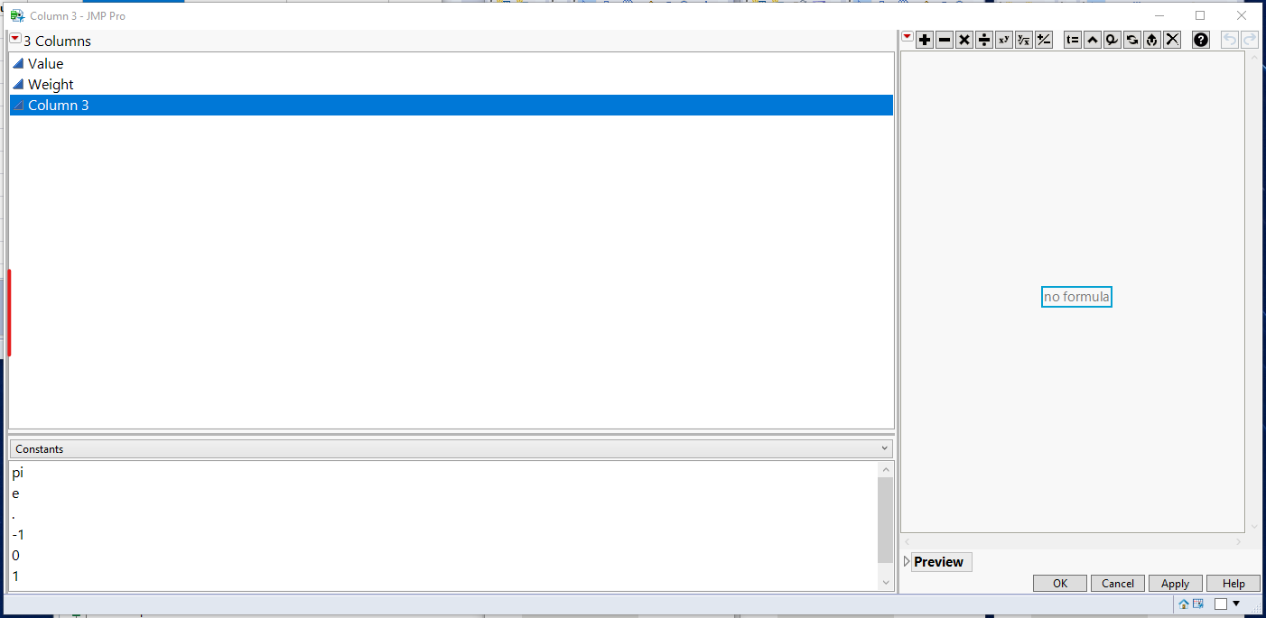Solved Missing Function Column In Calculator Window Jmp User Community