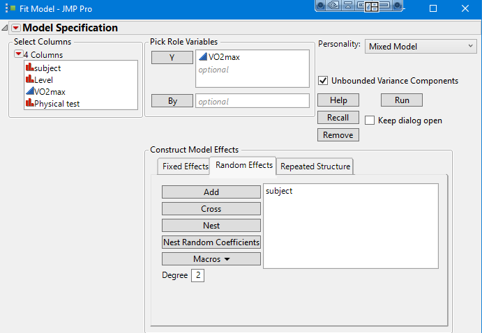 Solved: Analyzing Repeated Measures Data in JMP® Software ...