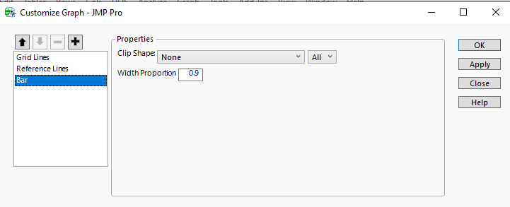 Solved: How can I adjust the Bar´s width in Bar plots? - JMP User Community