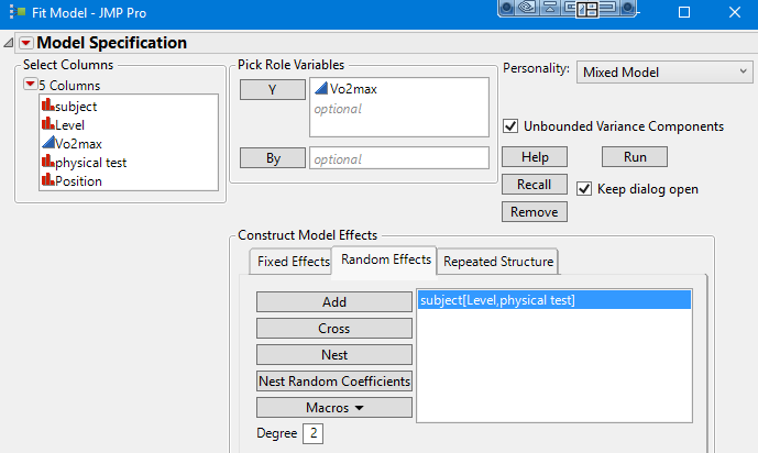 Solved: Analyzing Repeated Measures Data in JMP® Software ...