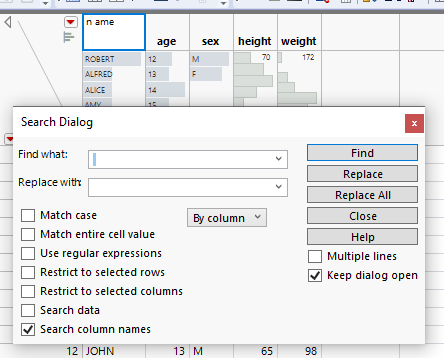 Solved: Search and Replace on " " (Space) does not work - JMP User Community