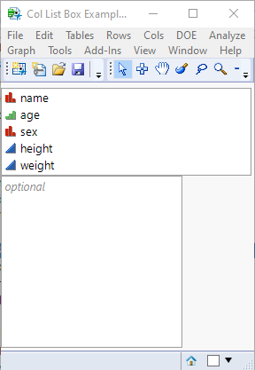 Solved: Column filter above a col list box - JMP User Community