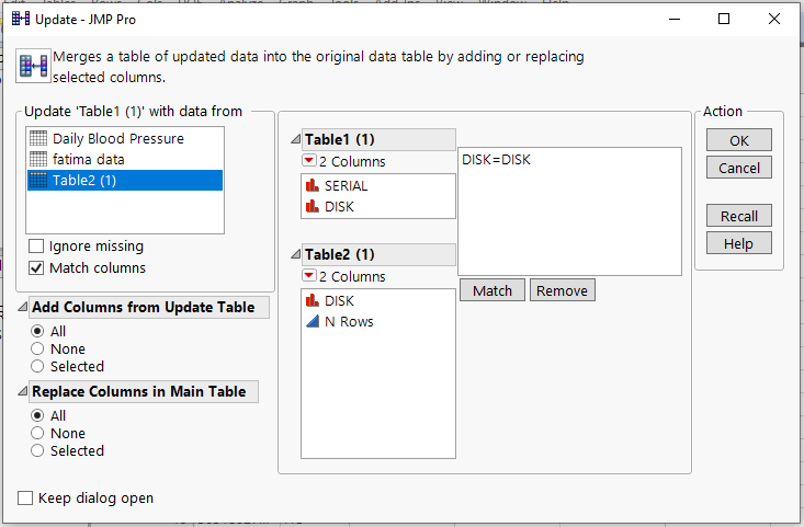 Solved: Copy paste data from different table - JMP User Community