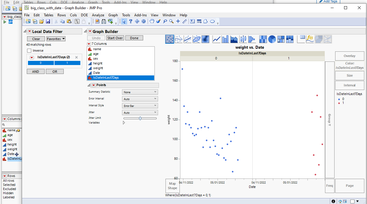 Solved: Weekly Filter - JMP User Community