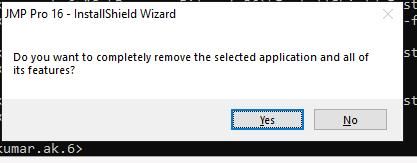 Uninstall JMP PRO 16 silently - JMP User Community