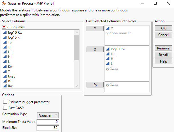 Model Report in GAUSSIAN PROCESS - JMP User Community
