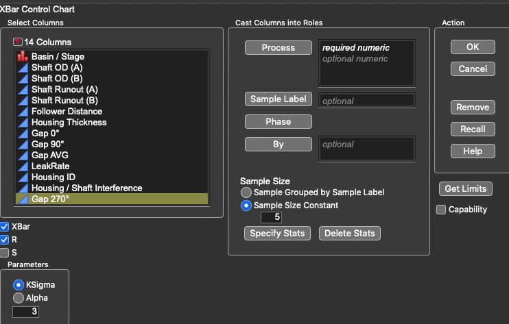 Solved: How to change Subgroup size for X bar & R chart - JMP User ...