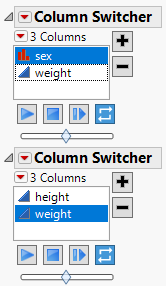 Linking a Column Switcher to a graph removes entries from the list - JMP User Community