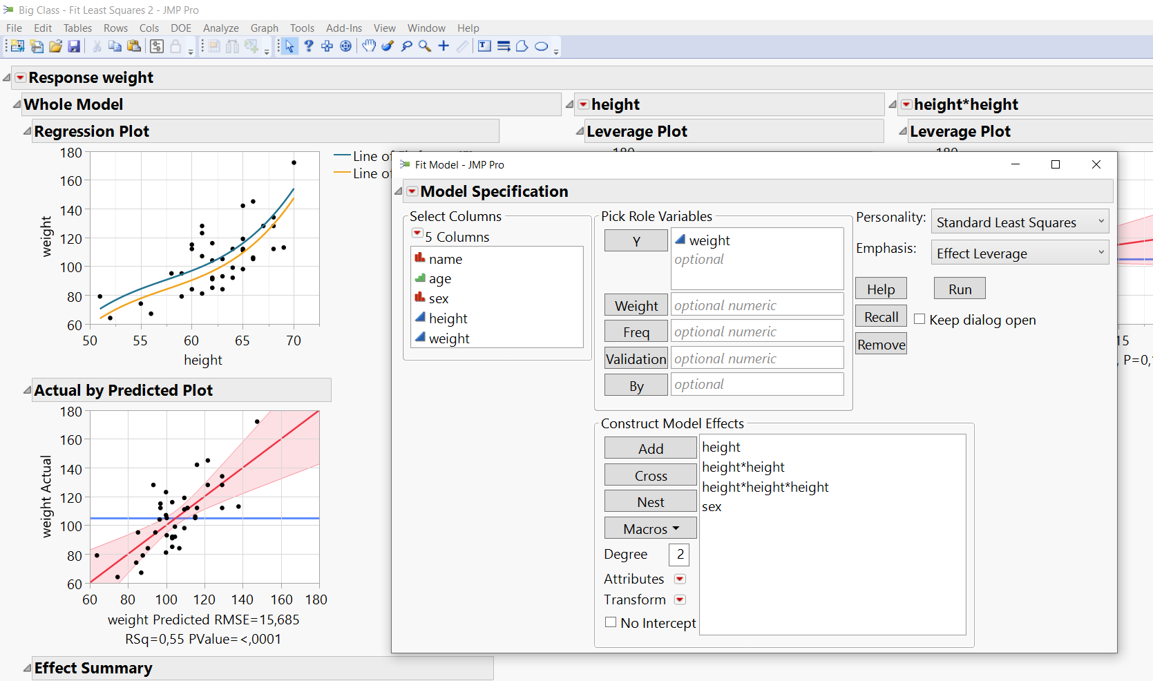 Solved Compare Polynomial Regression Lines Jmp User Community