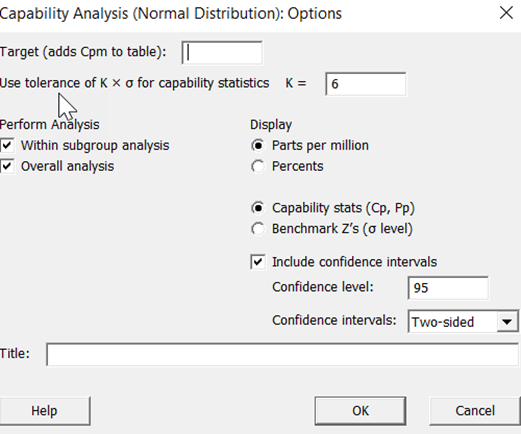 one sided confidence interval in capability calculations - JMP User ...