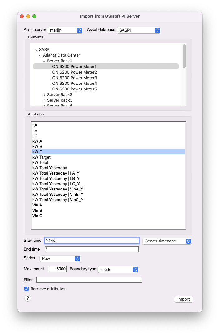 OSIsoft PI Server Import in JMP 17