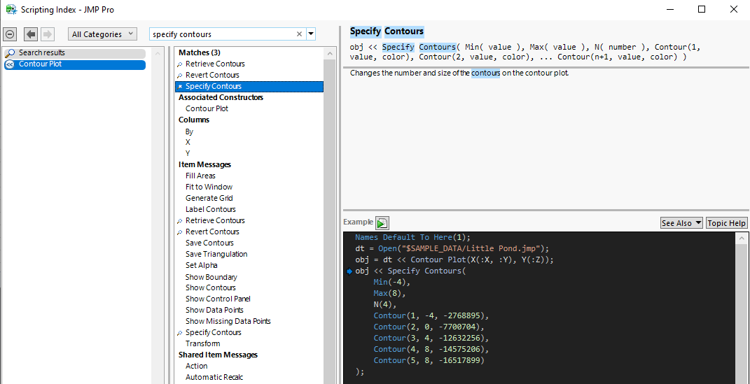 Solved Contour Map Creation In Jsl Brings Up Minmaxlayers Diaglog For Each Graph Jmp User